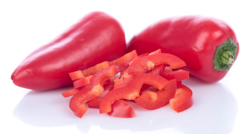 Fresh mini red peppers stock photo. Image of slices, ingredient - 75236692