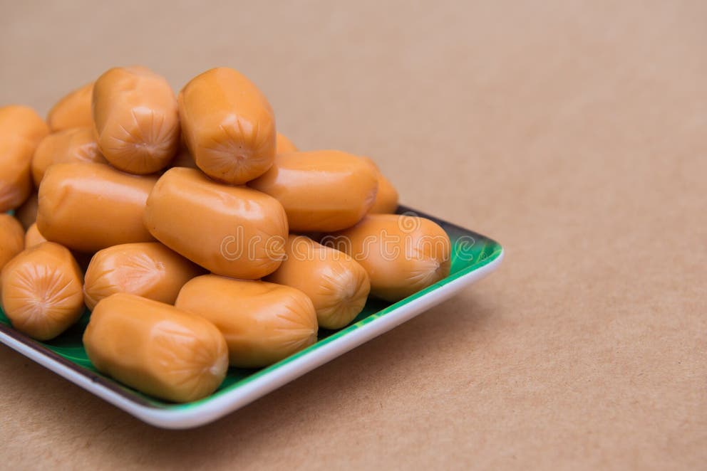 Fresh mini sausage in dish stock image. Image of fresh - 81156357