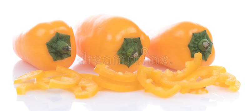 Fresh mini yellow peppers stock photo. Image of yellow - 75132944