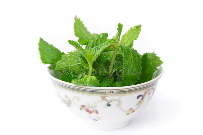 Mints in a bowl stock image. Image of dinner, nutrition - 1431385
