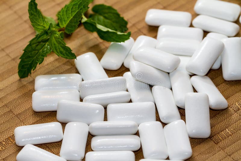 Fresh Mint and Chewing Gum stock photo. Image of stack - 305887036