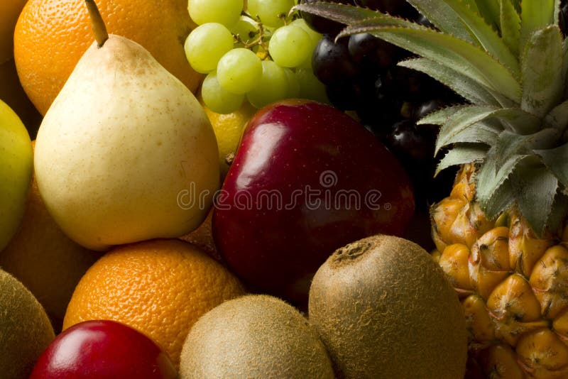 Fresh mix of organic fruit stock image. Image of pear - 17365479
