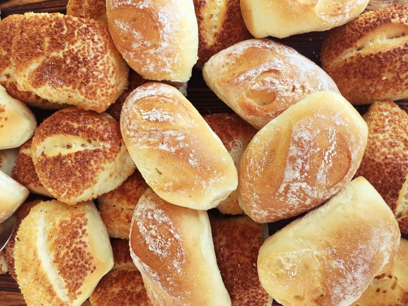 Mixed Bread in a Basket on White Background Stock Photo - Image of ...
