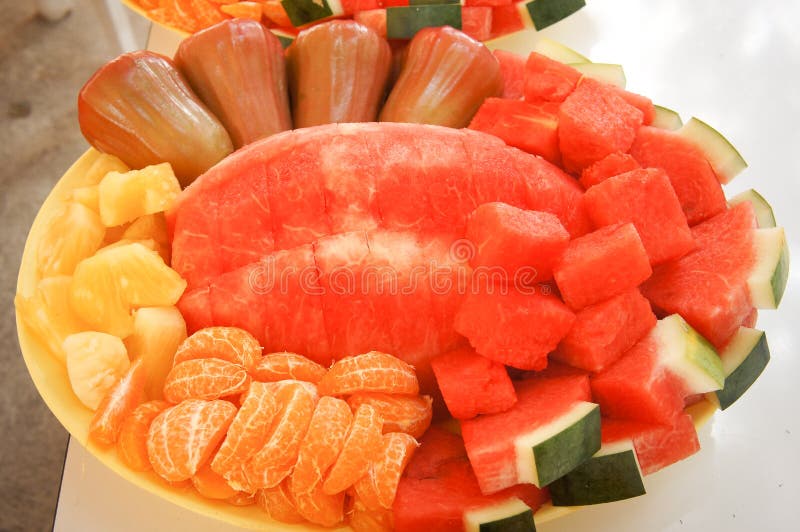 Fresh mixed fruits stock photo. Image of leaf, noodles - 141915068