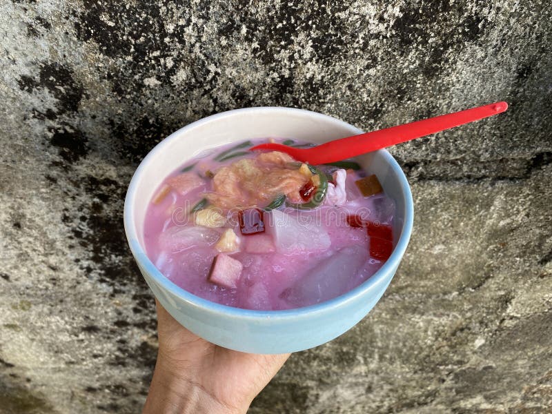 Fresh Mixed Ice Drinks are Served in Bowls Stock Photo - Image of ...