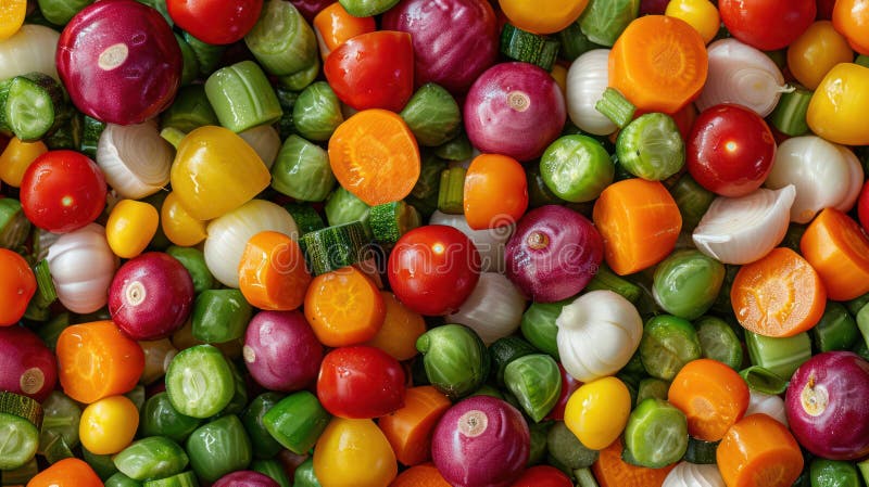 Fresh Mixed Vegetable Seamless Texture Pattern - Repeatable & Tileable ...
