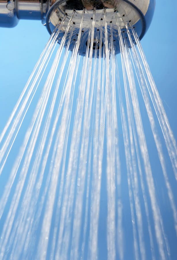 Fresh Morning Shower Spray. Stock Photo - Image of fresh, silver: 1678222