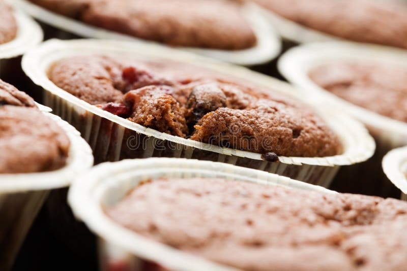 Fresh muffins stock image. Image of sugar, recipe, fattening - 7635849