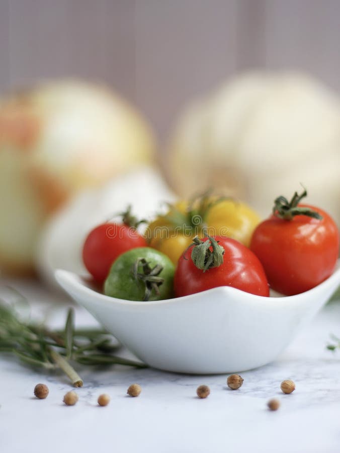 Fresh Multi-colored Tomatoes Stock Image - Image of kitchen, healthy ...