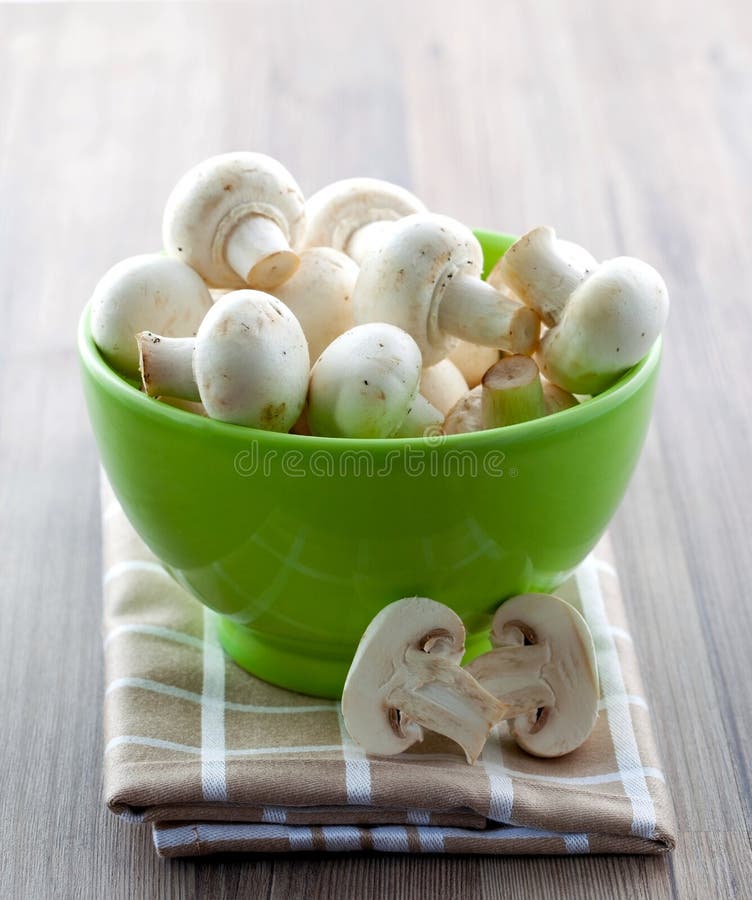Fresh mushroom stock image. Image of green, closeup, dishtowel - 16232803
