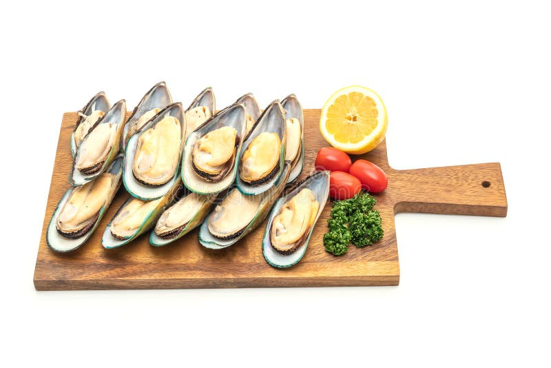 Fresh Mussel on White Background Stock Image - Image of restaurant ...