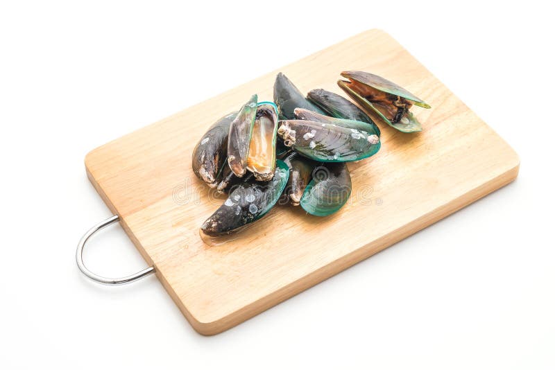 Fresh Mussels on White Background Stock Image - Image of isolated ...