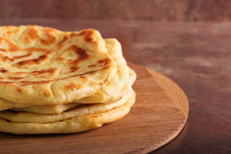 Fresh naan flatbreads stock image. Image of brunch, flatbread - 209018669