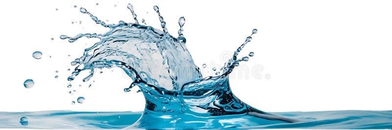 Fresh Natural Drop and Splash Water in Isolated Transparent Background ...