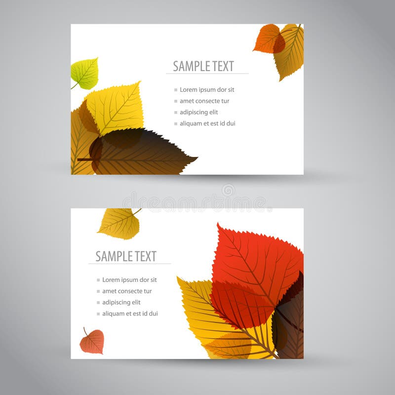 Fresh Natural Fall Vertical Banners or Cards Stock Illustration ...