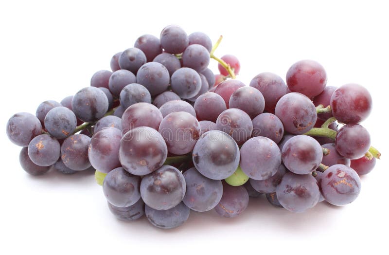 Fresh, Natural Grapes on White Background Stock Image - Image of ...