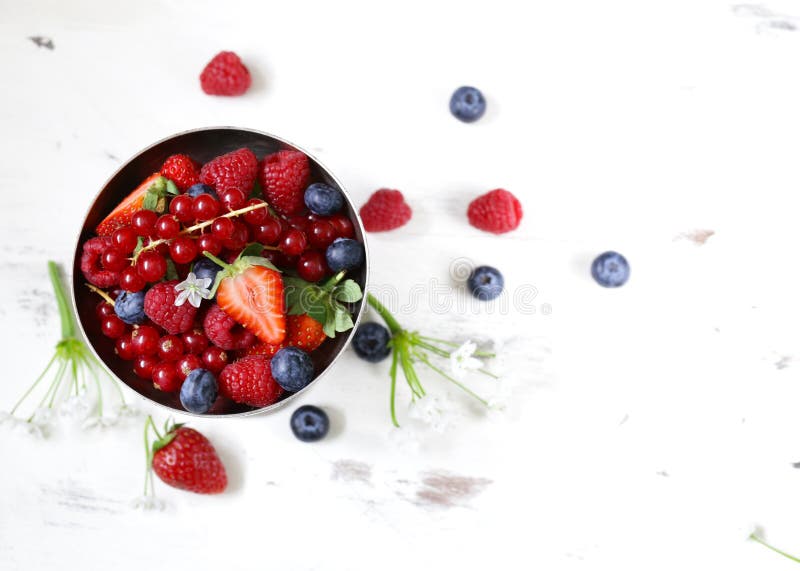 Fresh Natural Organic Berries Stock Photo - Image of green, raspberry ...