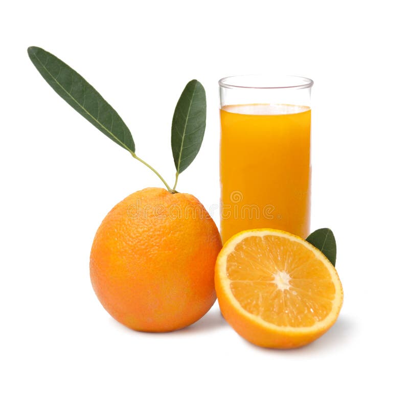 Fresh Navel Orange Isolated on White Background Stock Photo - Image of ...