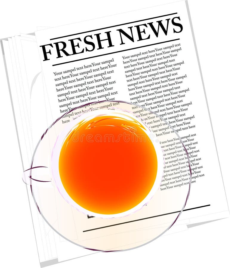 Fresh news stock vector. Illustration of glass, news - 12885377