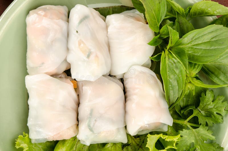 Fresh noodle spring roll stock photo. Image of meal, rice - 46384568