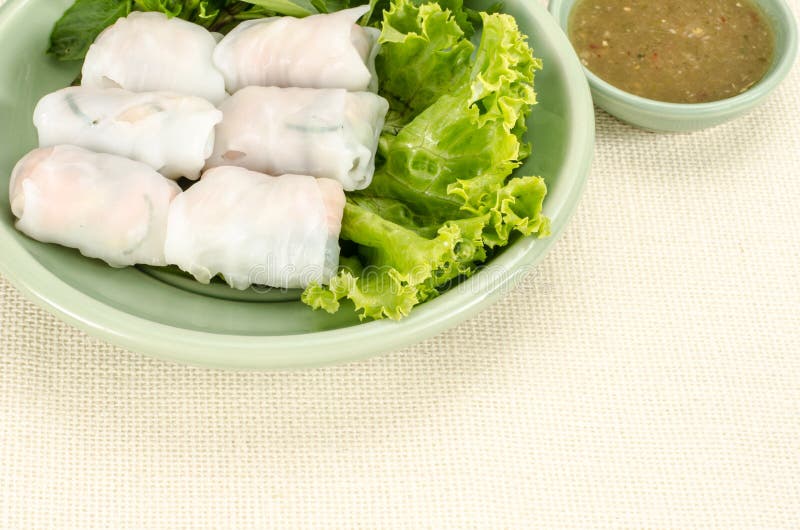 Fresh noodle spring roll stock photo. Image of gourmet - 46384416