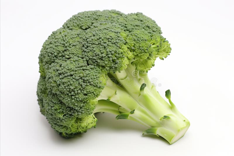 Fresh and Nutritious Broccoli on White Backdrop for Captivating Ads and ...