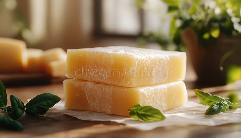 Fresh and Nutritious Cheese Package Mockup Displayed on a Wooden Table ...