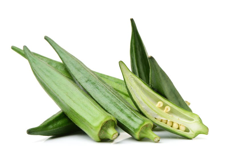 Fresh okra stock image. Image of white, gardening, sticky - 135896529