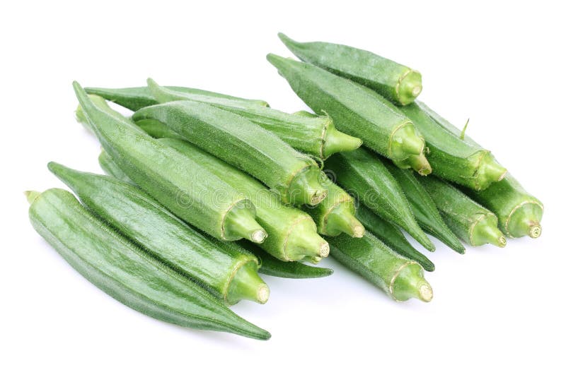 Fresh okra stock image. Image of knife, gardening, diet - 55906895