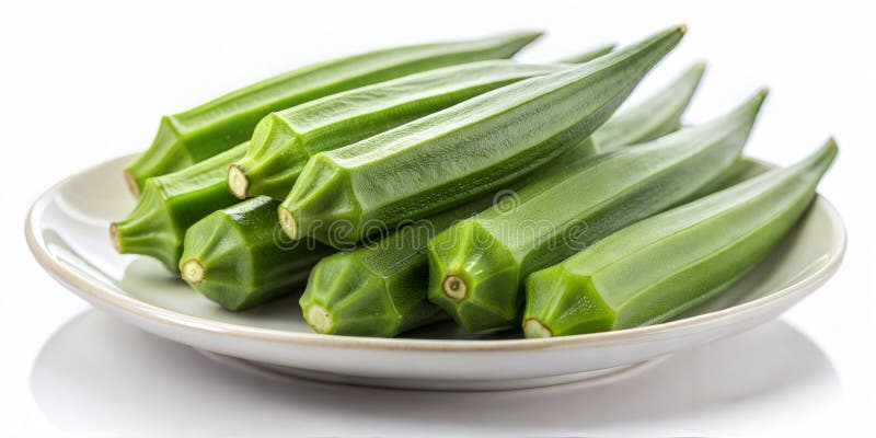 Fresh Okra Popular Vegetable Rich in Various Nutrients Stock ...
