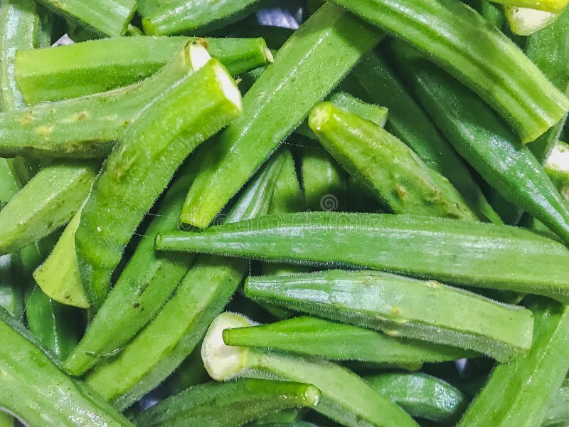Fresh Okra Vegetable for Cook Stock Image - Image of asia, cuisine ...