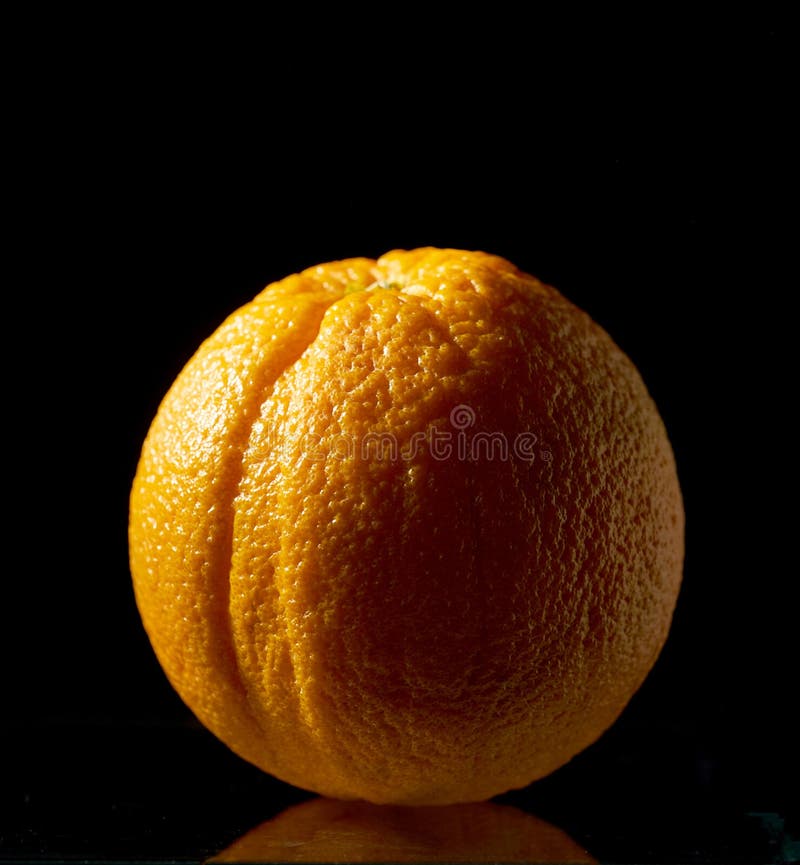 Fresh Orange on Black Background Stock Photo - Image of exotic, dessert ...