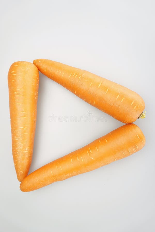 Fresh Orange Carrots Put As Triangle Stock Image - Image of ripening ...