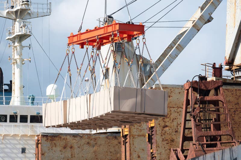 The Fresh Orange Container Spreader is Lifting the Heavy Containers ...