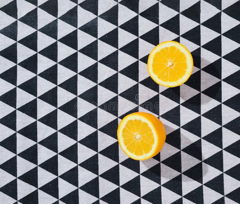 Fresh Orange Cut in Half. Background Black and White Stock Image ...