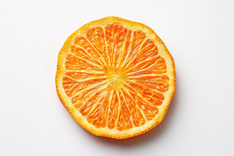 Fresh Orange Cut in Half on a White Background Stock Photo - Image of ...