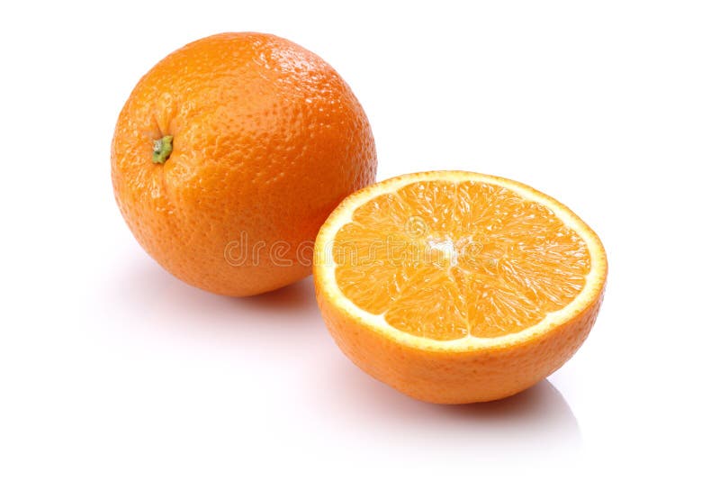 Two Half Orange and Orange stock photo. Image of health - 38273790