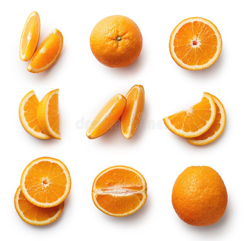 Fresh Orange Isolated On White Background Stock Photo - Image of ...