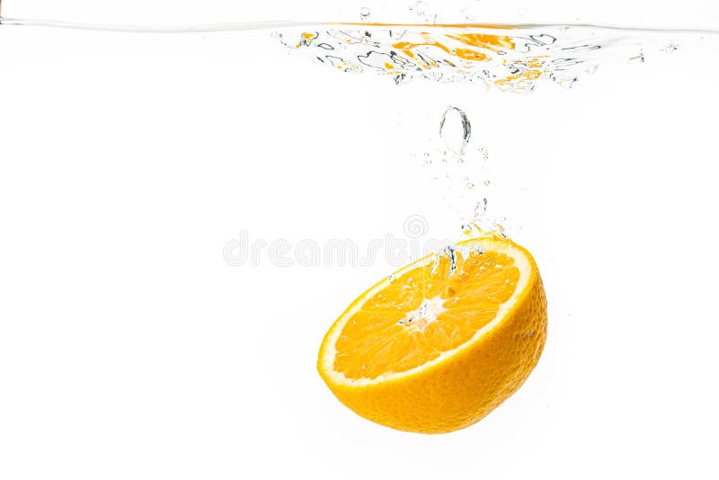 Fresh Orange Juice Dripping Isolated on White Background. Clipping Path ...