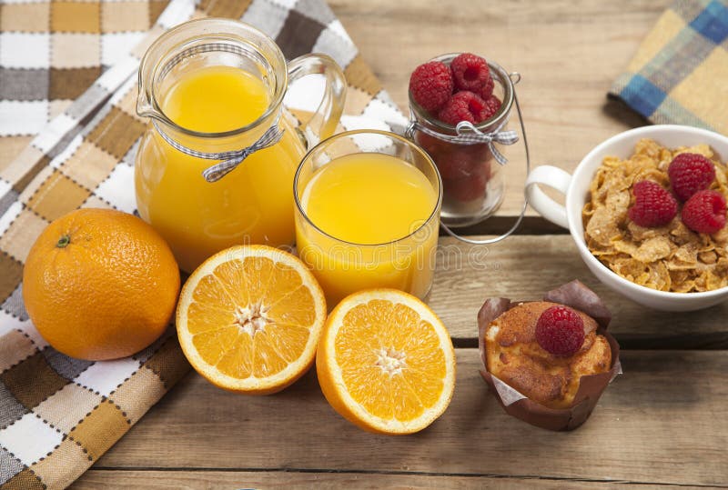 Fresh orange juice stock photo. Image of cereal, flakes - 49452436