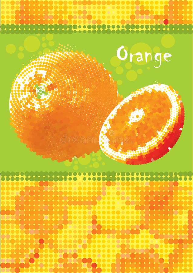 Fresh orange with splash stock vector. Illustration of organic - 32247312