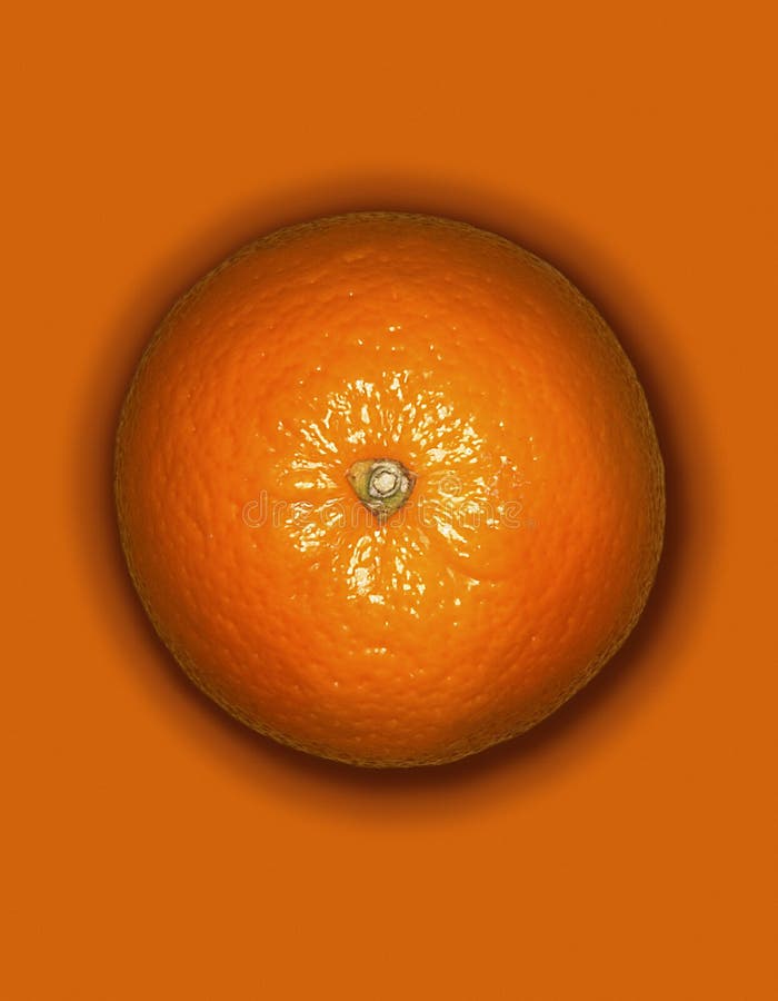Fresh Orange on Orange Background Stock Photo - Image of exotic ...
