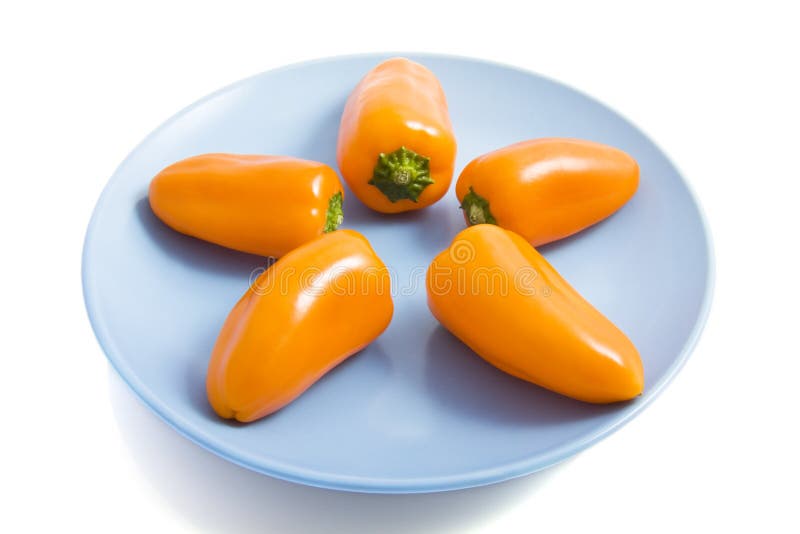 Fresh orange paprika stock image. Image of chili, legume - 15141079