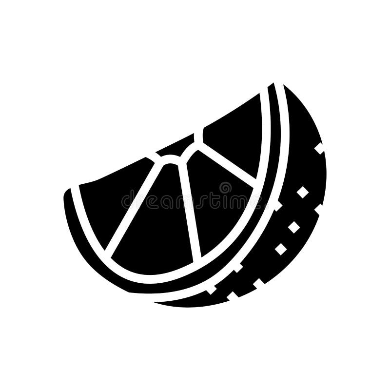 Fresh Orange Slice Glyph Icon Vector Illustration Stock Vector ...