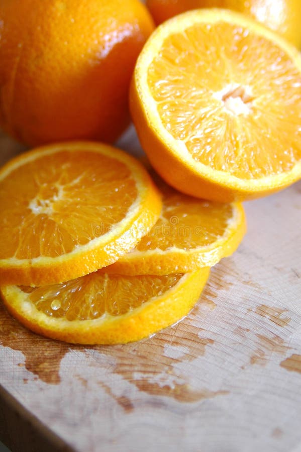 Fresh Orange Slice on the Table Stock Photo - Image of orangejuice ...