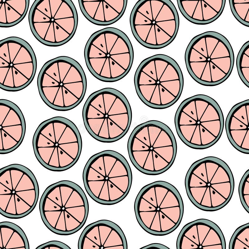 Orange Tropical Seamless Pattern Stock Vector - Illustration of leaf ...