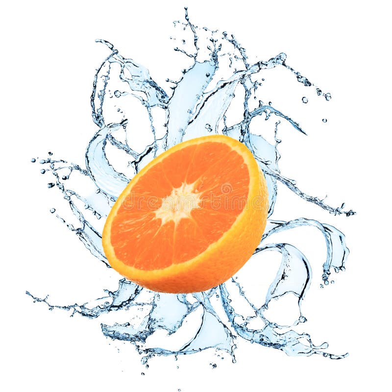 Fresh Orange with Water Splash Stock Image - Image of fresh, drink ...