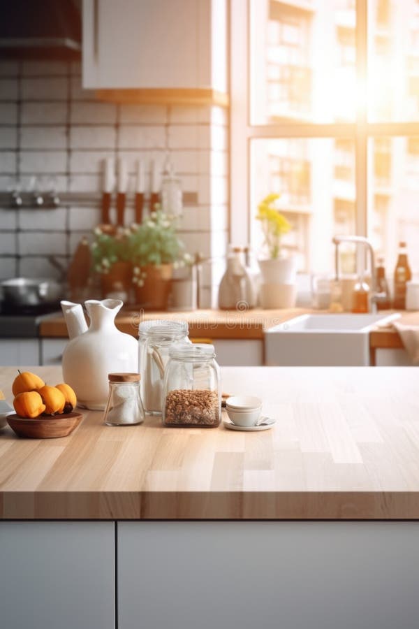 Fresh Oranges and a Pitcher on a Kitchen Counter, Perfect for Food and ...