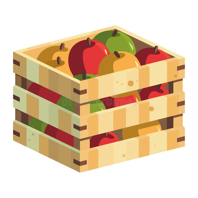 Fresh Organic Apple Stack, a Healthy Product Stock Illustration ...