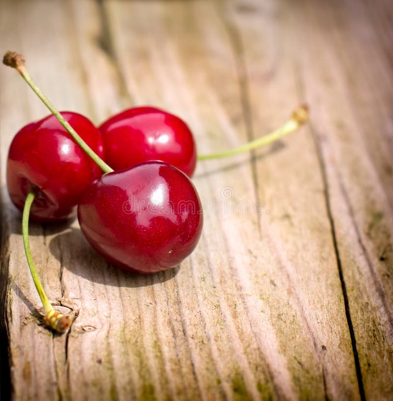 Fresh Organic Cherries Close-up Stock Image - Image of natural, cherry ...